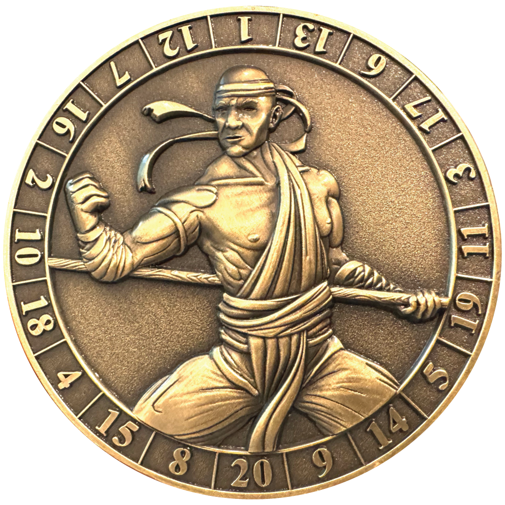 Dice Coin d20 Male Human Monk – Goliath Coins
